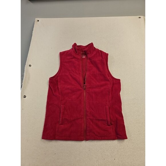 Lands' End | Jackets & Coats | Lands End Fleece Vest Womens Small Red ...